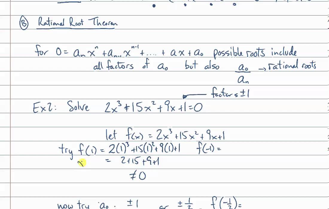 Factor & Rational Root Theorems - YouTube