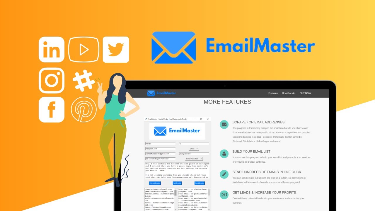 EmailMaster: Social Media Email Extractor & Bulk Email Sender - Extract ...