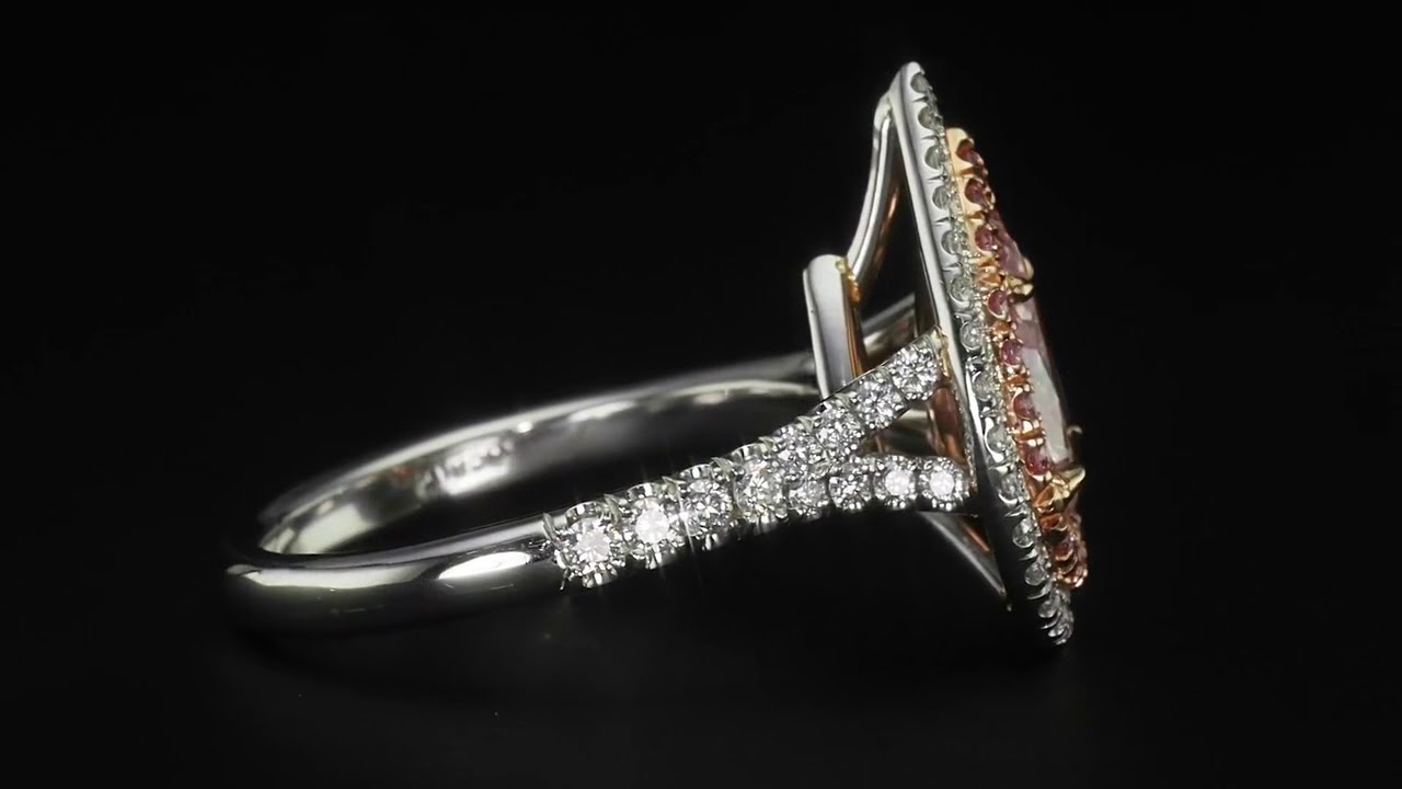 1 59ct Fancy Pink Diamond Ring - YouTube