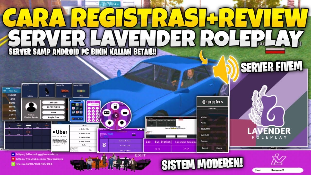 CARA REGISTRASI+REVIEW SERVER LAVENDER ROLEPLAY || GTA SAMP INDONESIA - YouTube