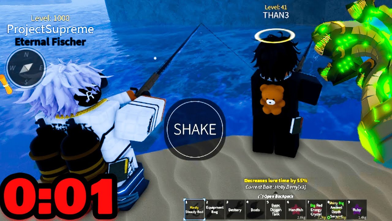 WHO CAN CATCH THE MOST RAREST SECRET FISCH IN 1 HOUR? (FISCH) - YouTube