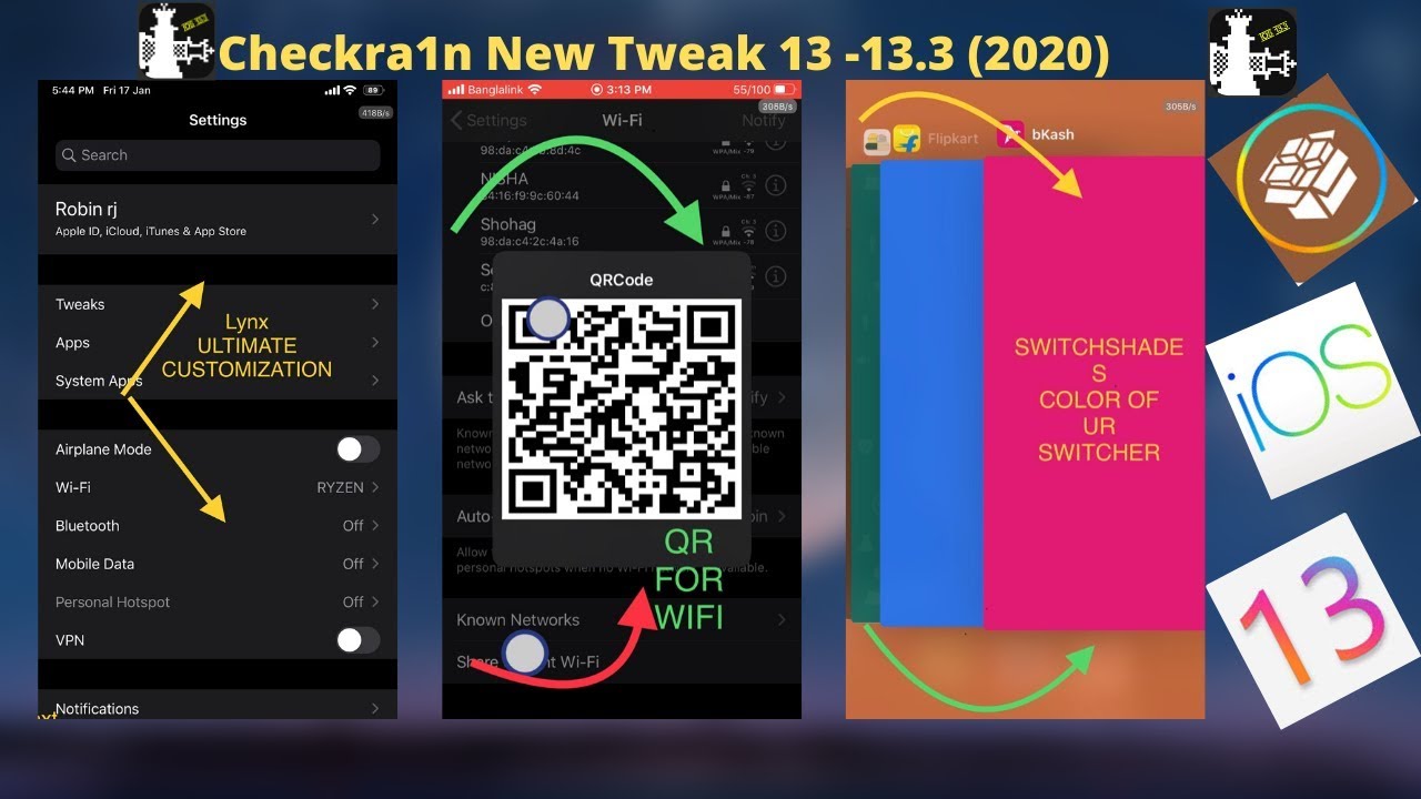 Checkra1n New Tweak 13 -13.3 (2020) - YouTube