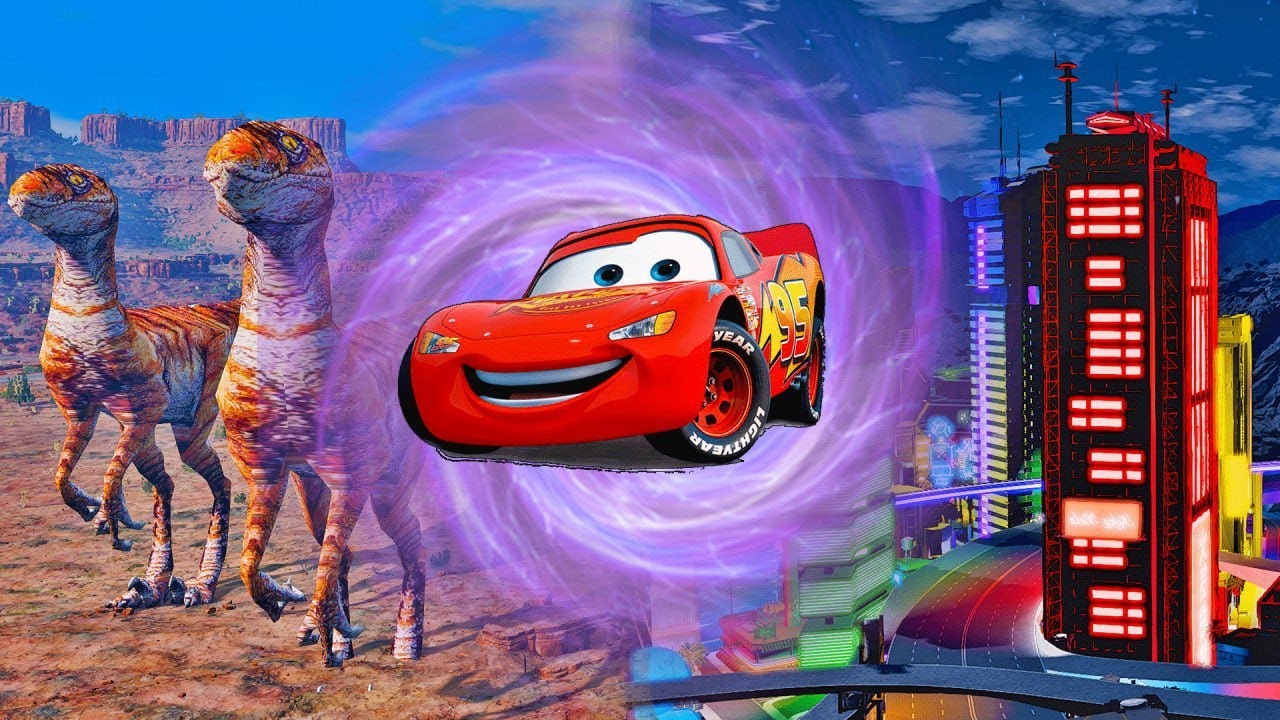 PIXAR CARS STORIES: TIME TRAVEL with LIGHTNING MCQUEEN! BeamNG.drive ...