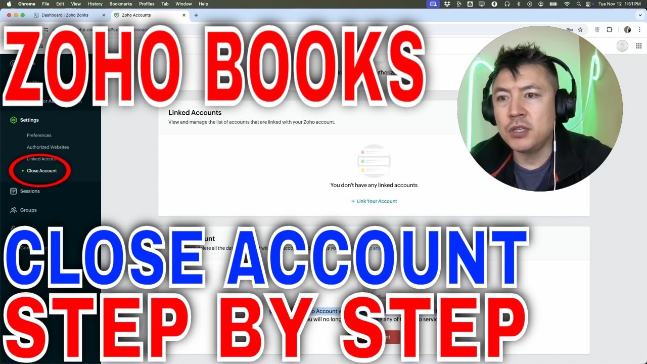 How To Permanently Close Zoho Books Account 🔴 - YouTube