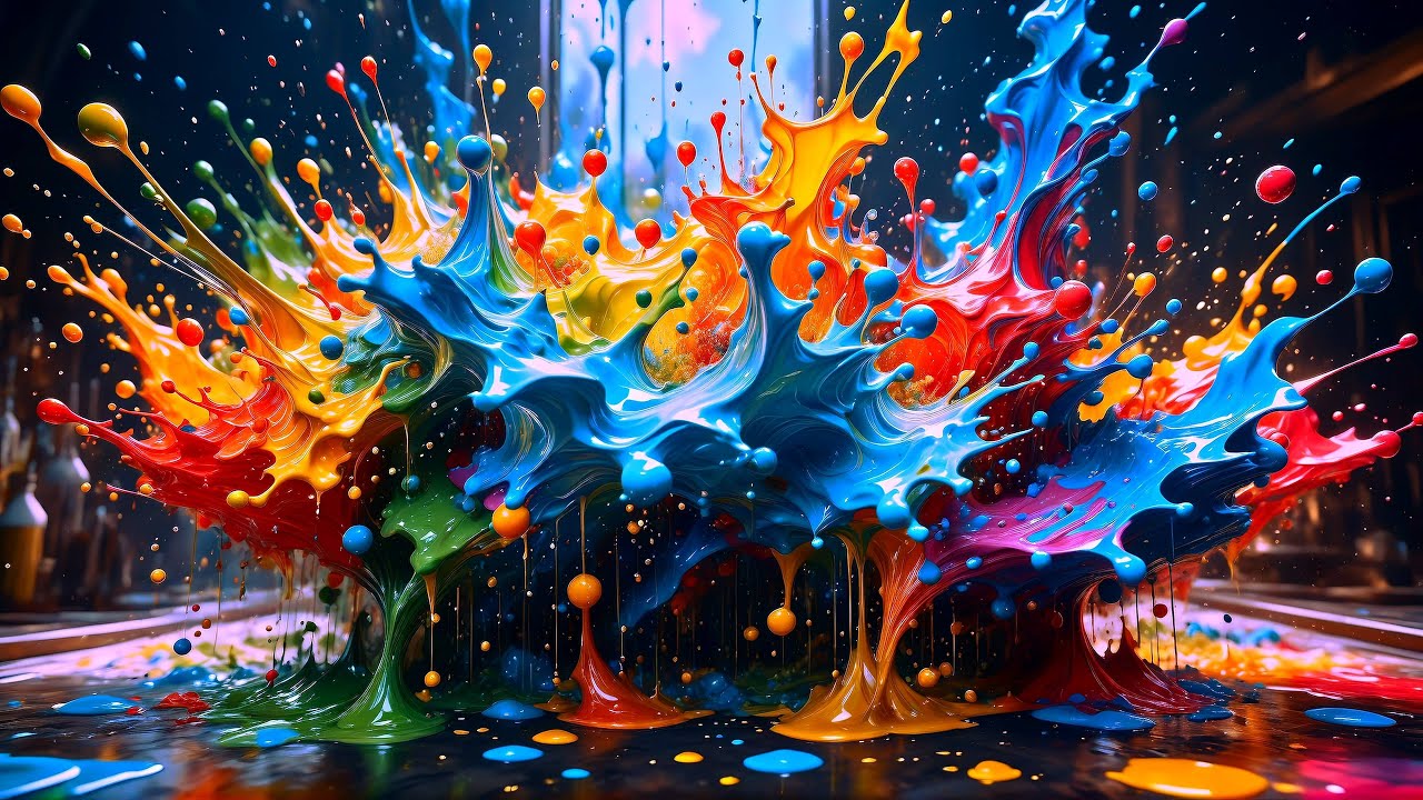 [Copyright Free] Liquid Paint Screensaver for TV: 4K, Ultra HD - UHD ...