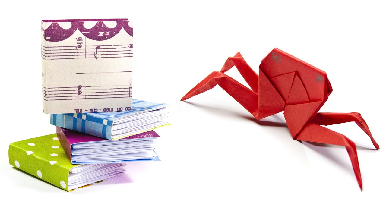 How to make a little book - How to make a paper crab - YouTube