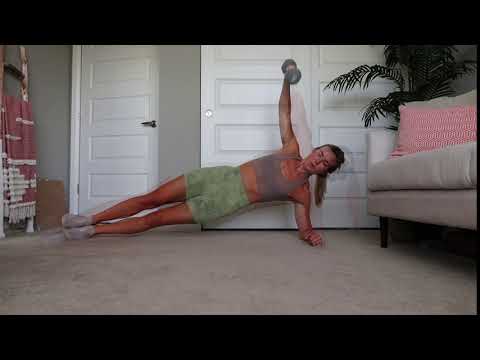 side plank with tricep extension - YouTube
