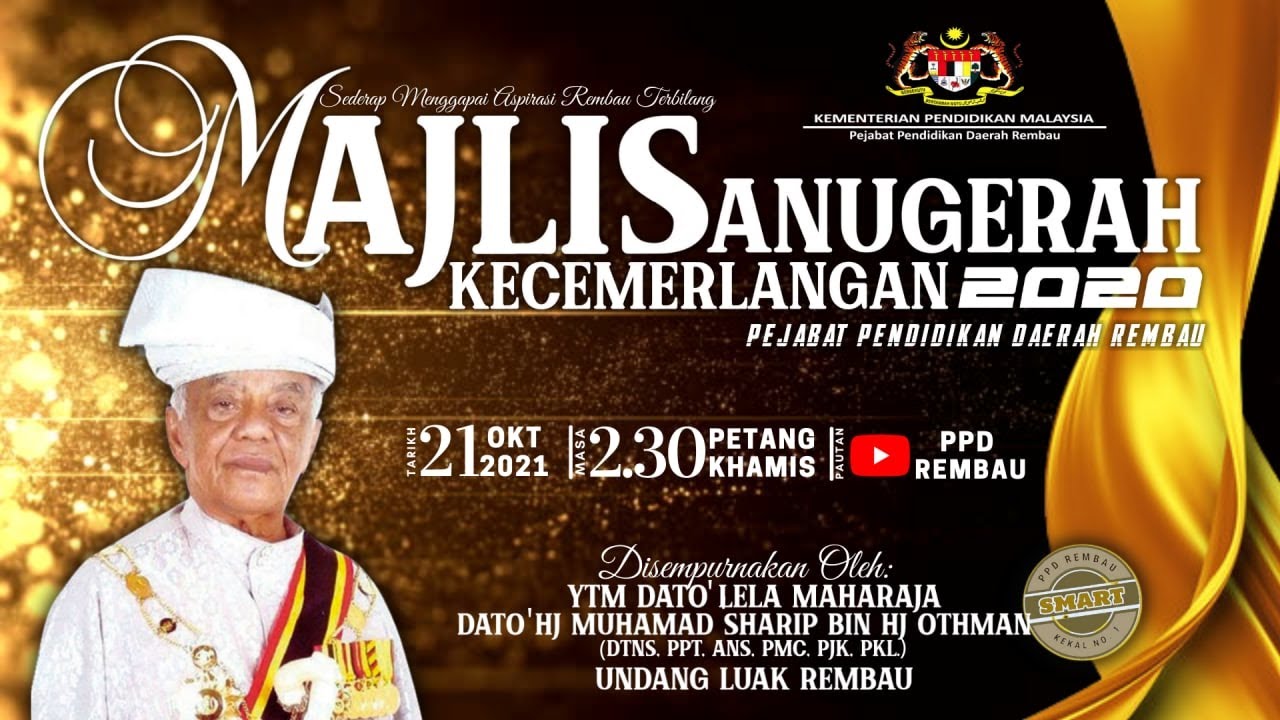 Majlis Anugerah Kecemerlangan PPD Rembau 2020 - YouTube