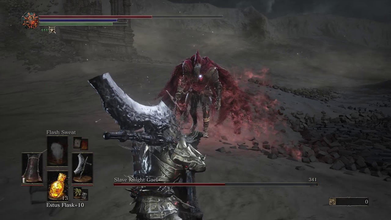 DARK SOULS 3: Slave Knight Gael Boss Fight - DLC - YouTube
