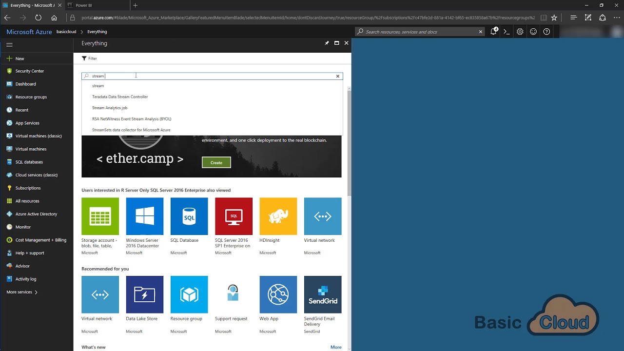Azure Event Hub Stream Analytics and Power BI - YouTube