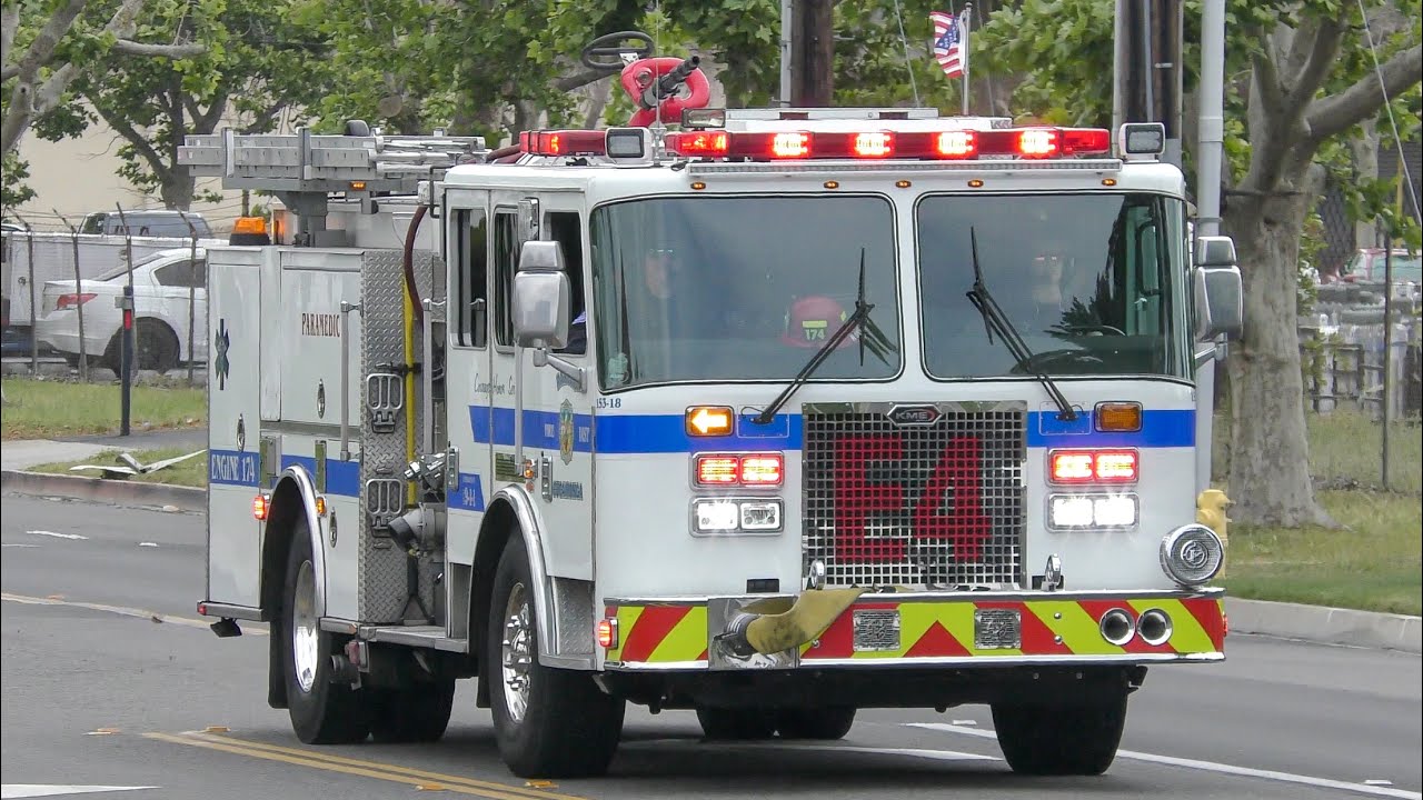 Rancho Cucamonga Fire Dist. Medic Engine 174 - YouTube