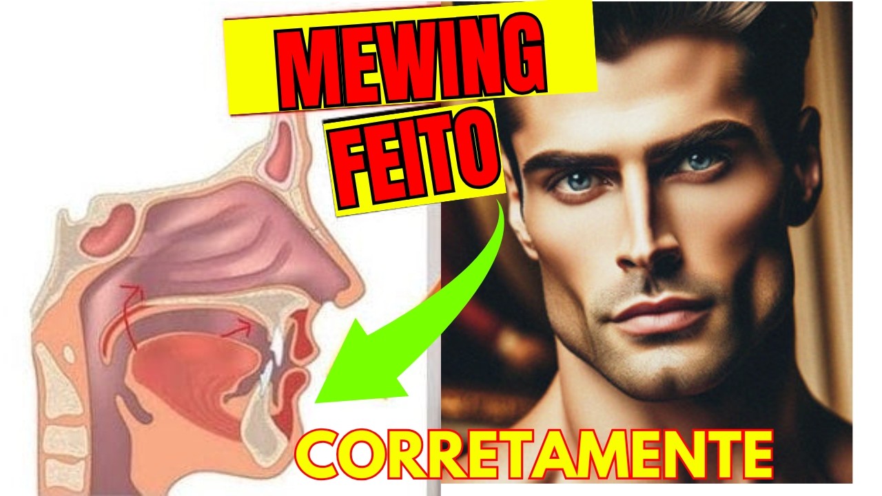 Como FAZER MEWING corretamente passo a passo / Mewing com resultados ...