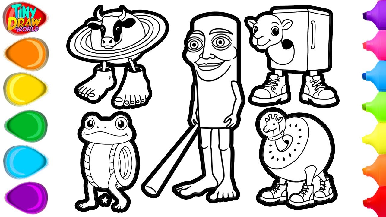Drawing, Painting and Coloring Five Italian Brainrot Animals | Easy ...
