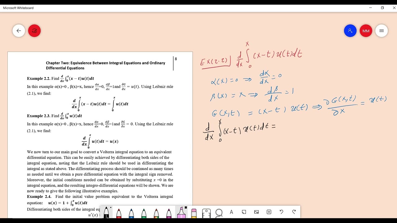 chapter two Differentiating Any Integral Leibniz Rule - YouTube