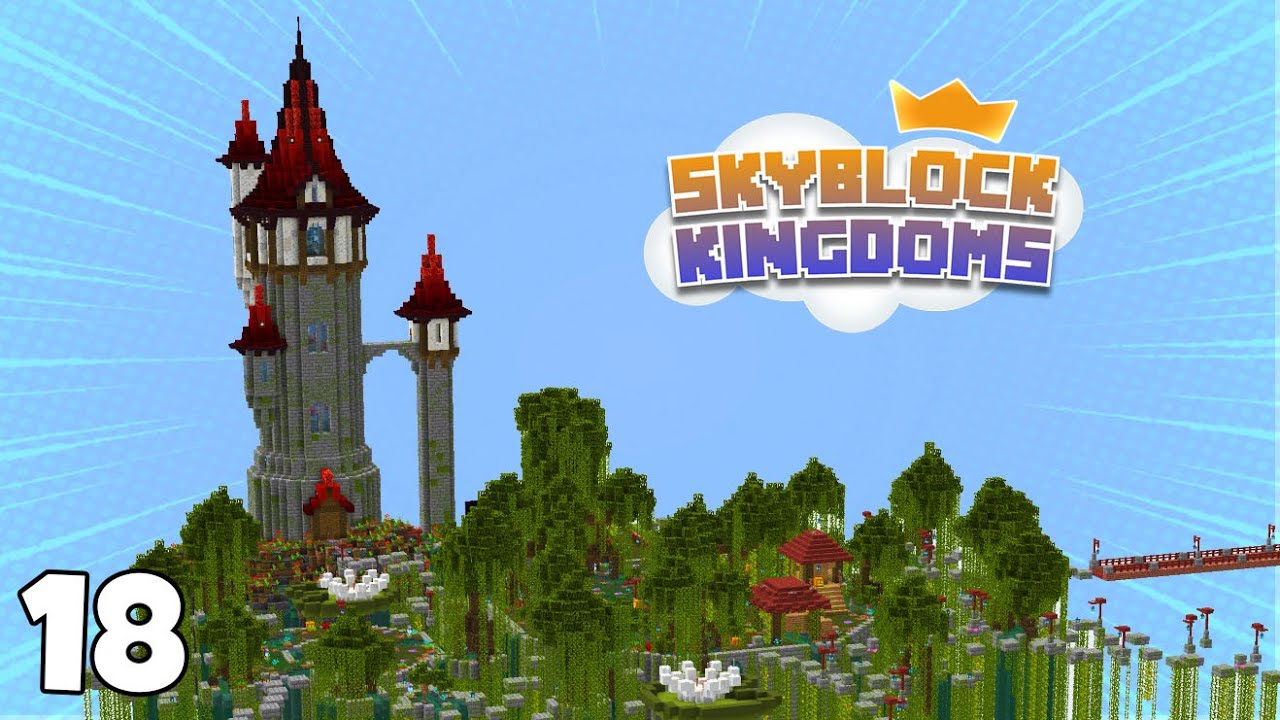 Completing my Mega Base in Minecraft Skyblock Kingdoms! - YouTube