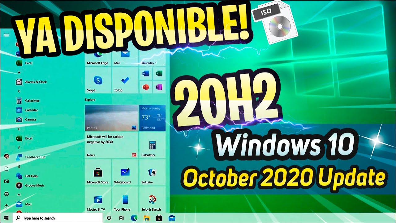 ⚡DISPONIBLE! NUEVO Windows 10 OCTOBER 2020 Update (20H2) / ACTUALIZA a ...