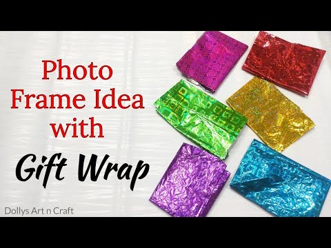 Amazing Photo Frame Idea with Gift wrap | Easy Photo frame idea | Best ...