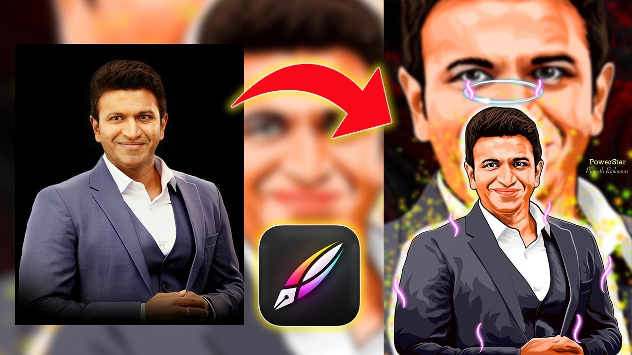 VECTORNATOR ART 02| PUNEETH RAJKUMAR | LAYERS BREAKDOWN | | VECTOR ART ...