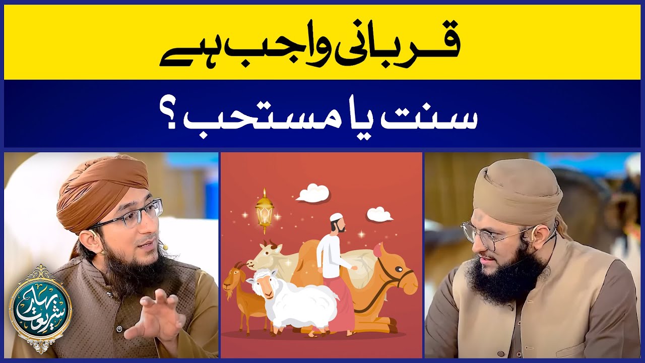 Qurbani Wajib Hai Ya Sunnat?? | Qurbani Ke Masail | Mufti Madni Raza | IDS Bahar e Shariat - YouTube