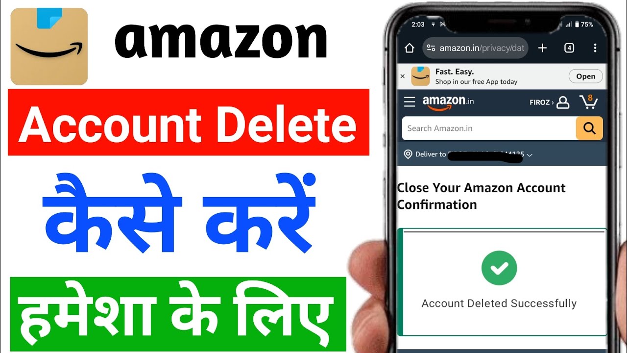 How to delete amazon account permanently | amazon account delete kaise ...
