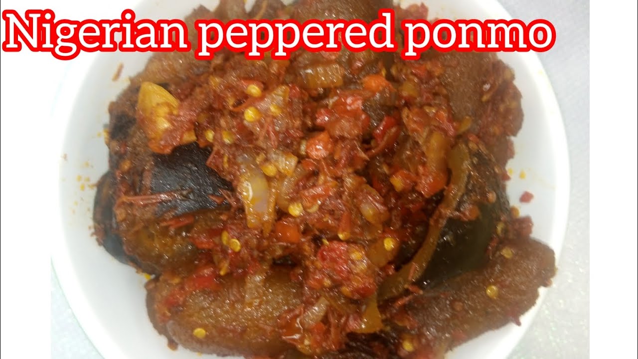 @How to make Authentic peppered ponmo; Nigerian peppered ponmo @cowskin ...