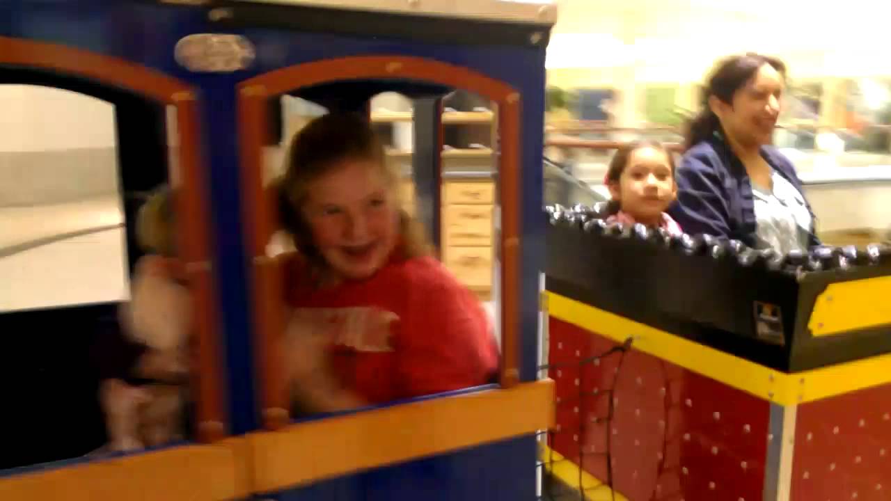 First Train Ride in the Mall! - YouTube