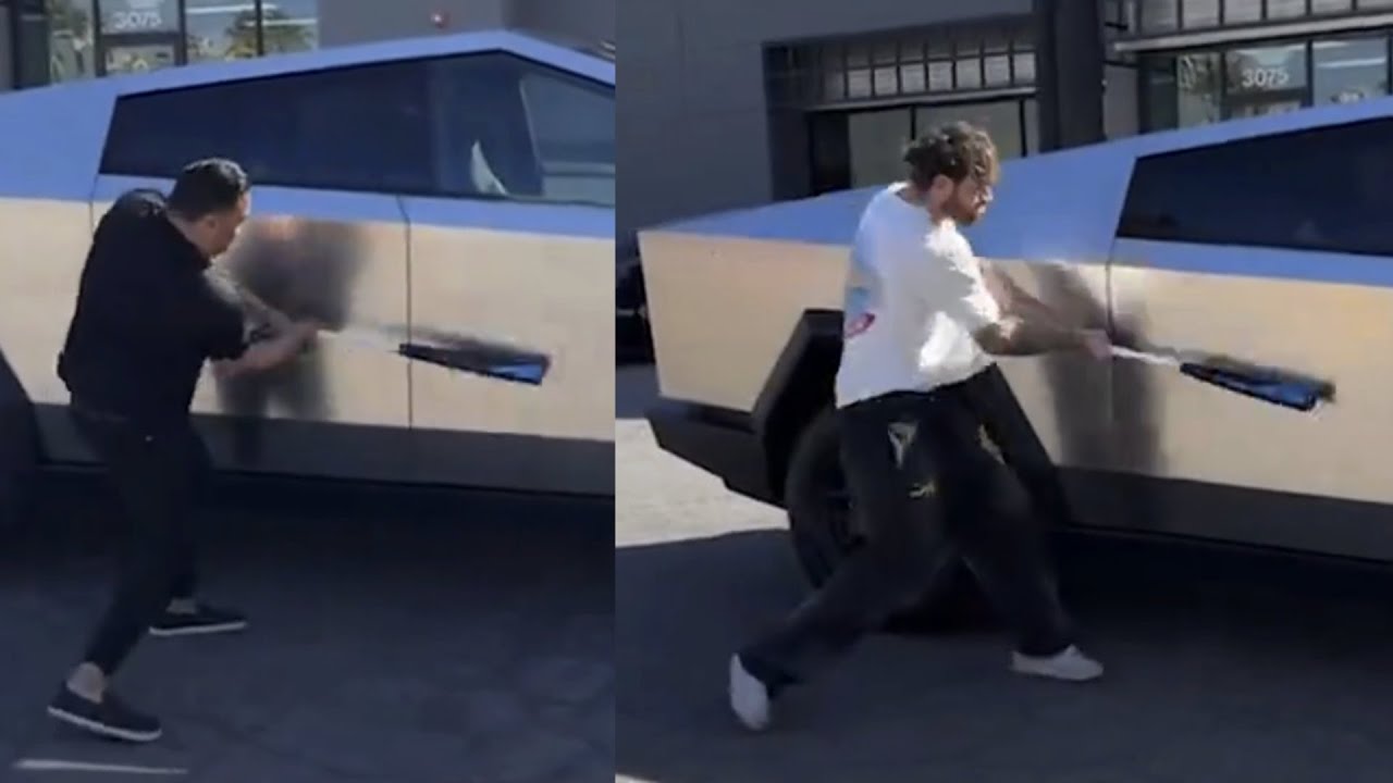 Cybertruck Withstands Baseball Bat Test in Shocking Display of ...