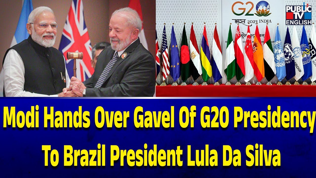 Modi Hands Over Gavel Of G20 Presidency To Brazil President Lula Da ...