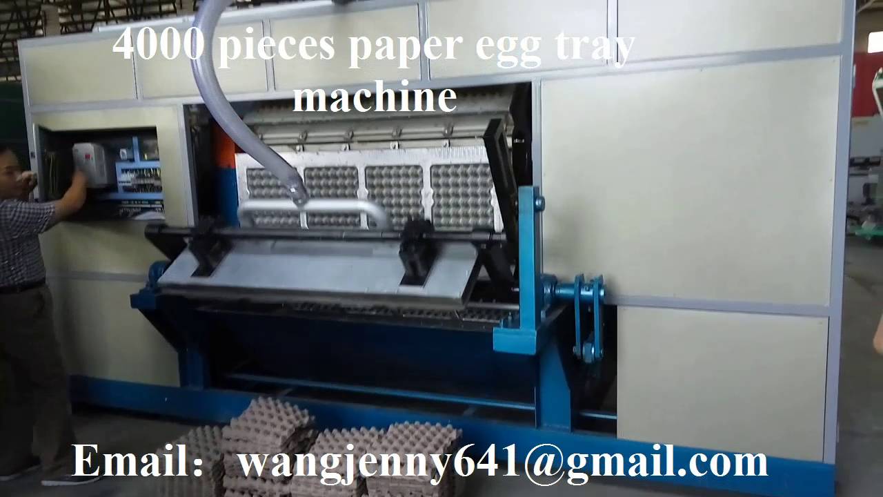 6 4000 pieces paper egg tray machine - YouTube