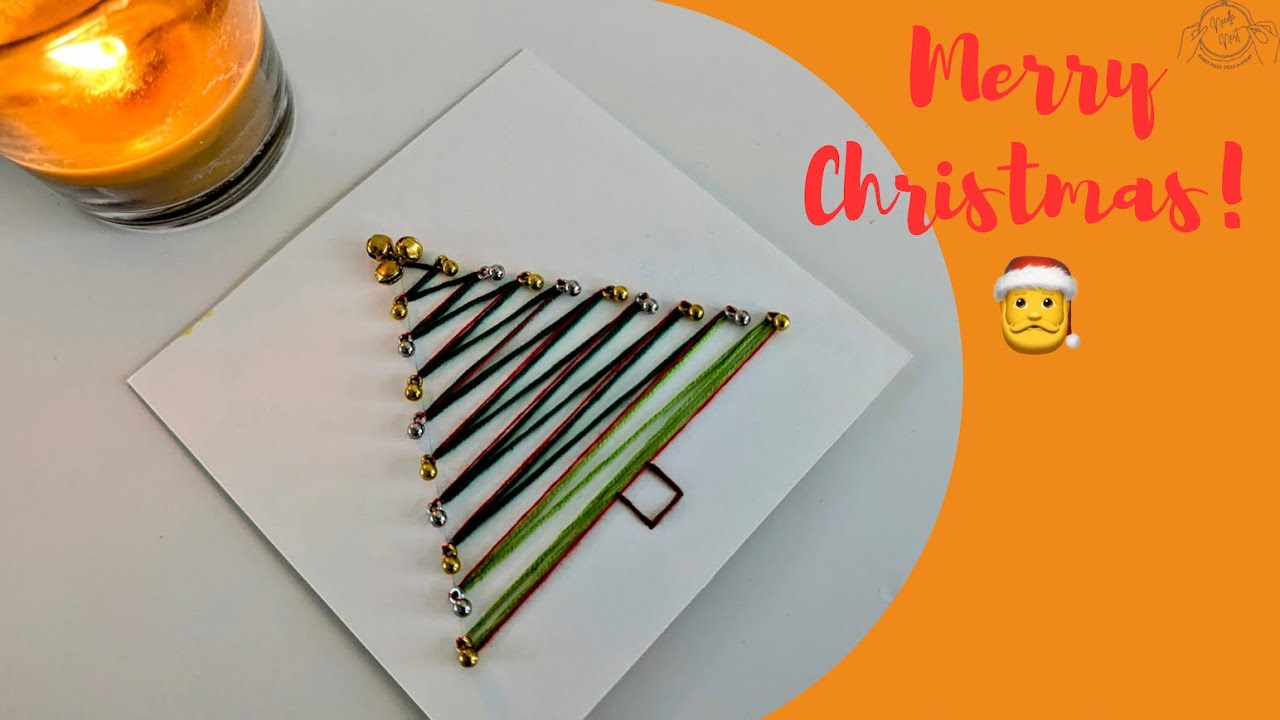 Stitching Joy - Handmade Christmas Tree Embroidery Card - YouTube