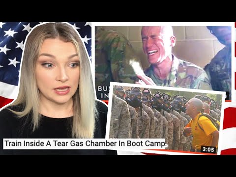 New Zealand Girl Reacts to US MARINE AND ARMY GAS CHAMBER TRAINING!
