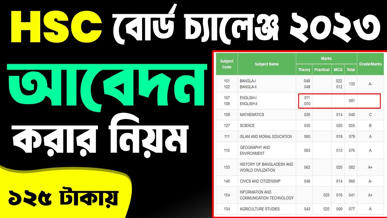 এইচএসসি ২০২৩ বোর্ড চ্যালেঞ্জ করার নিয়ম | HSC Board Challenge ...
