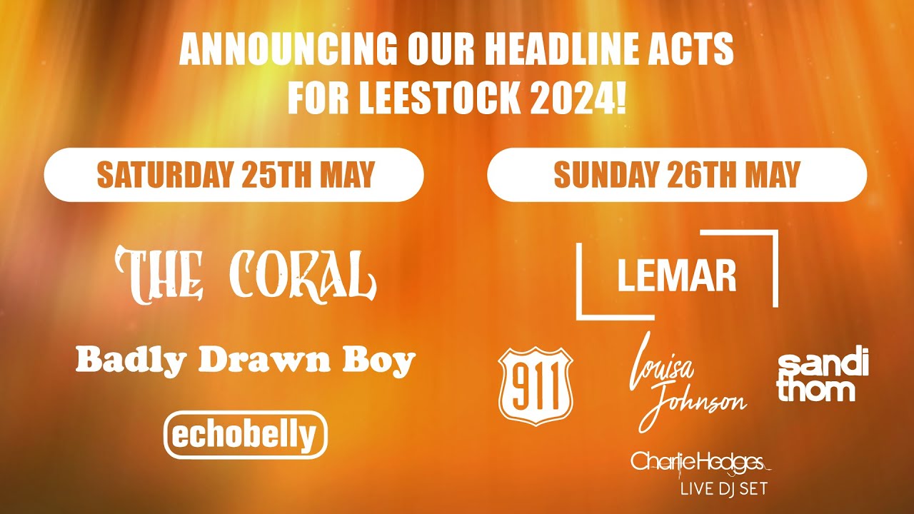 Confirmation of our headline acts for LeeStock 2024 - YouTube