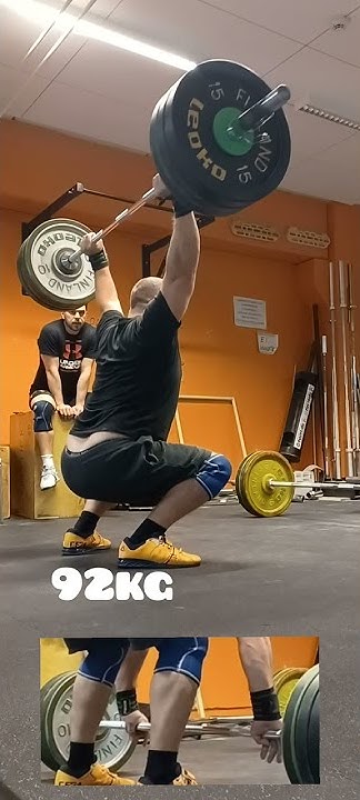 Clean grip snatch 92kg/202,8lbs - YouTube