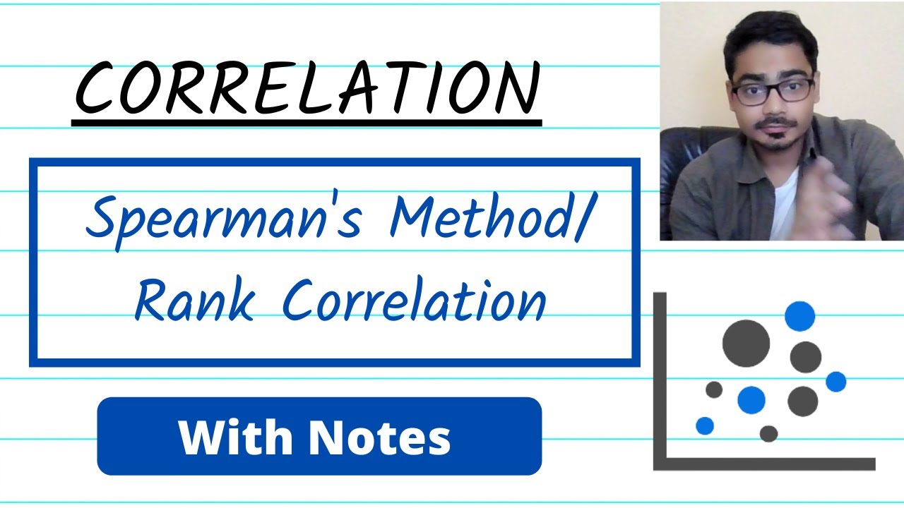 Correlation | Spearman's Method or Rank Difference Correlation | Class ...