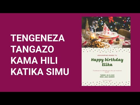 JINSI YA KUTENGENEZA MATANGAZO MAZURI KATIKA SIMU BILA ADOBE PHOTOSHOP ...