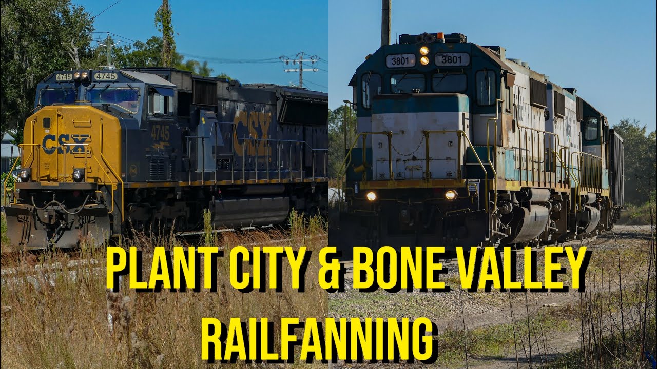 Railfanning Around Plant City & The Bone Valley ft. SD70MAC Duo, RNRX ...