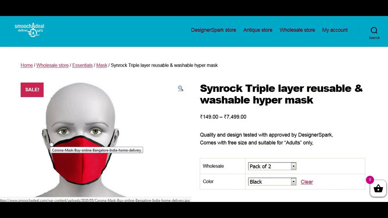 3 Layer buy washable face mask online door doorstep delivery in India ...