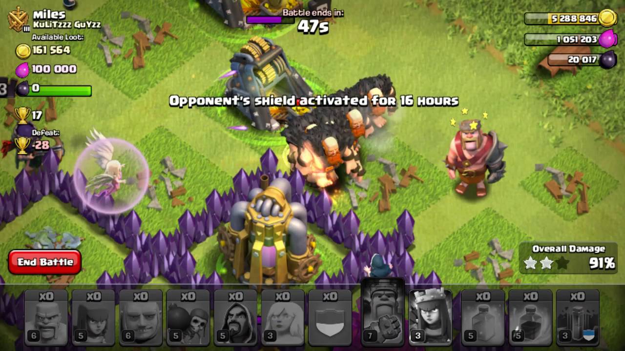 Level 6 Giant Attack(800k Elixer) - YouTube