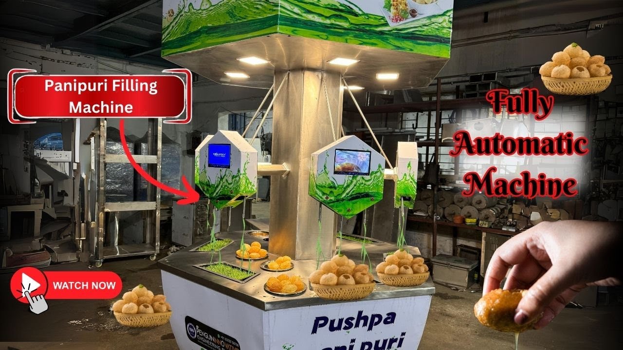 Panipuri Filling Machine | Fully Automatic Panipuri Machine |Panipuri ...