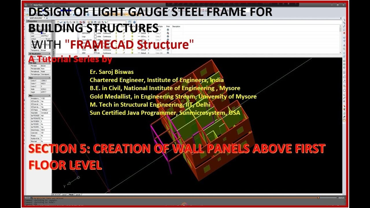 SECTION5 CREATION OF WALL PANELS ABOVE FIRST FLOOR LEVEL - YouTube