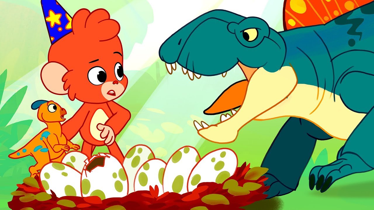 Dinosaur Battle | Dinosaurs for kids | Dimetrodon fighting ...