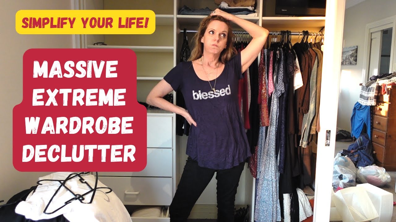 Massive EXTREME WARDROBE DECLUTTER! Minimalism? A New Approach to My Clothes! - YouTube