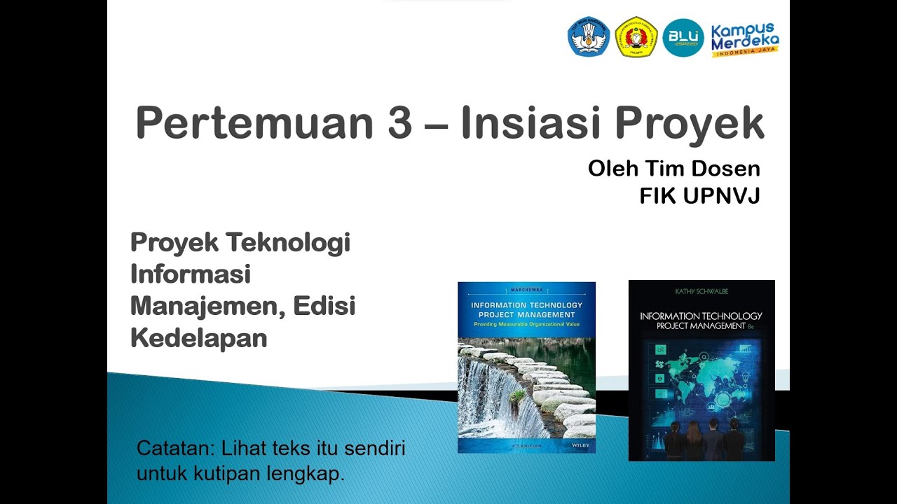 Recording - Pertemuan 3 - Manajemen Proyek Sistem Informasi - Inisiasi ...
