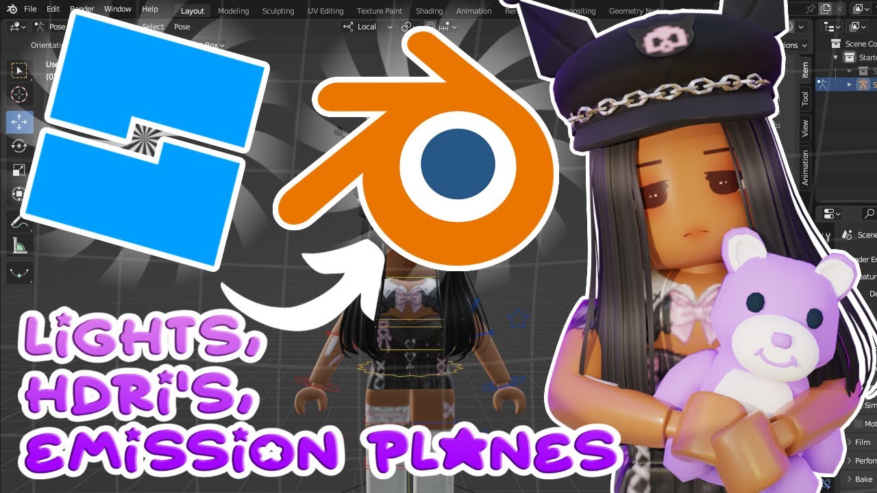 How to use LIGHTS, HDRI's, and EMISSION PLANES Roblox GFX - YouTube