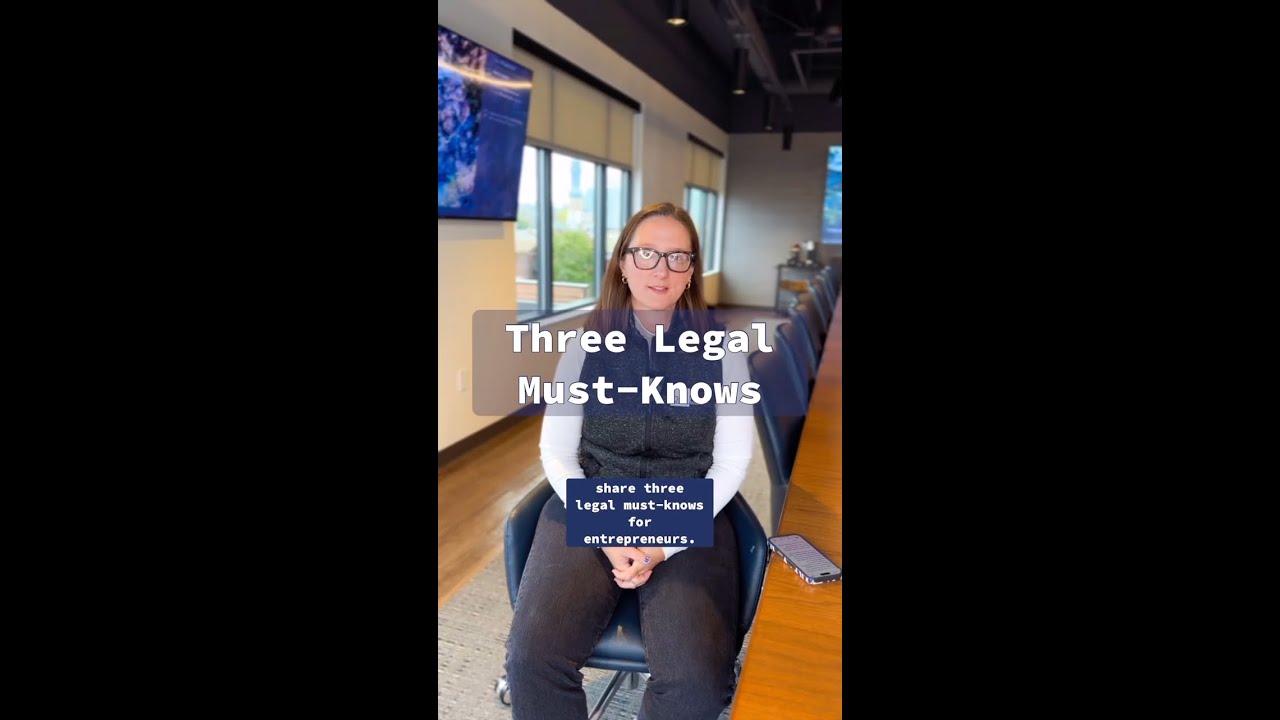 DBL Law | Three Legal Must-Knows for Entrepreneurs - YouTube