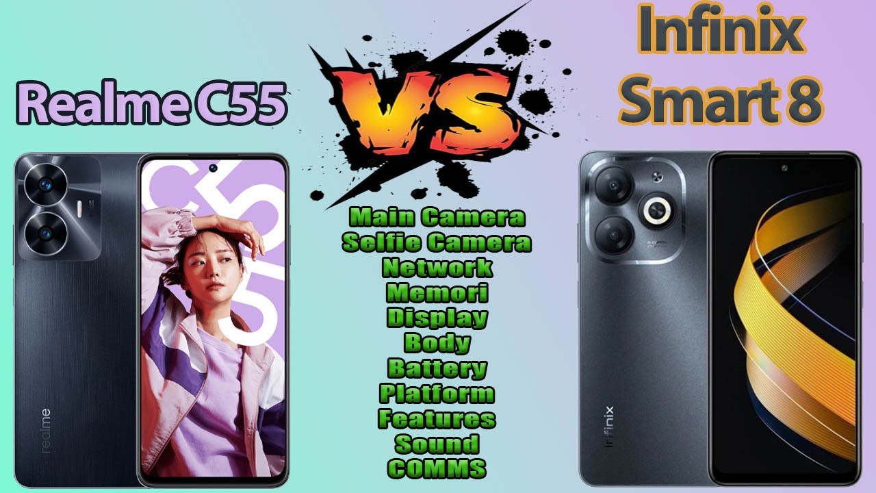 Realme C55 Vs Infinix Smart 8 - YouTube