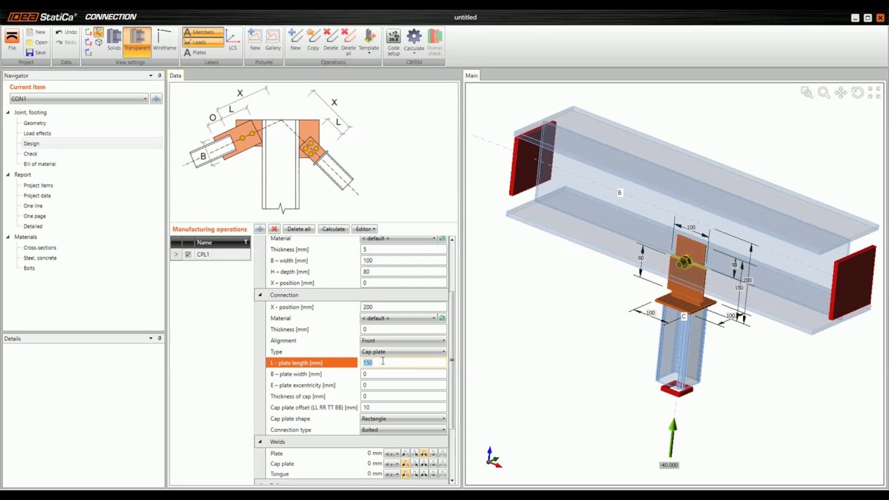 Buckling analysis in connection design with IDEA StatiCa - YouTube