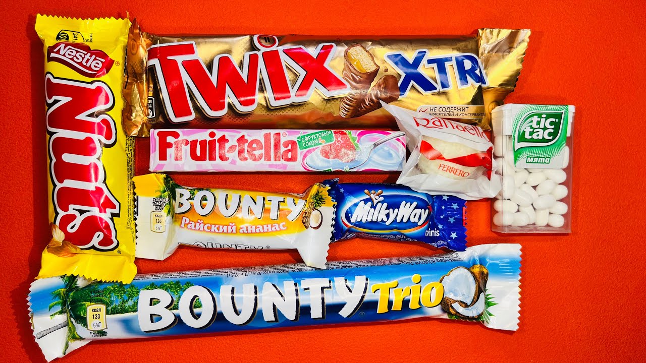 Satisfying Video | New Some Lot’s of Candies ASMR | Twix, NUTS, BOUNTY ...
