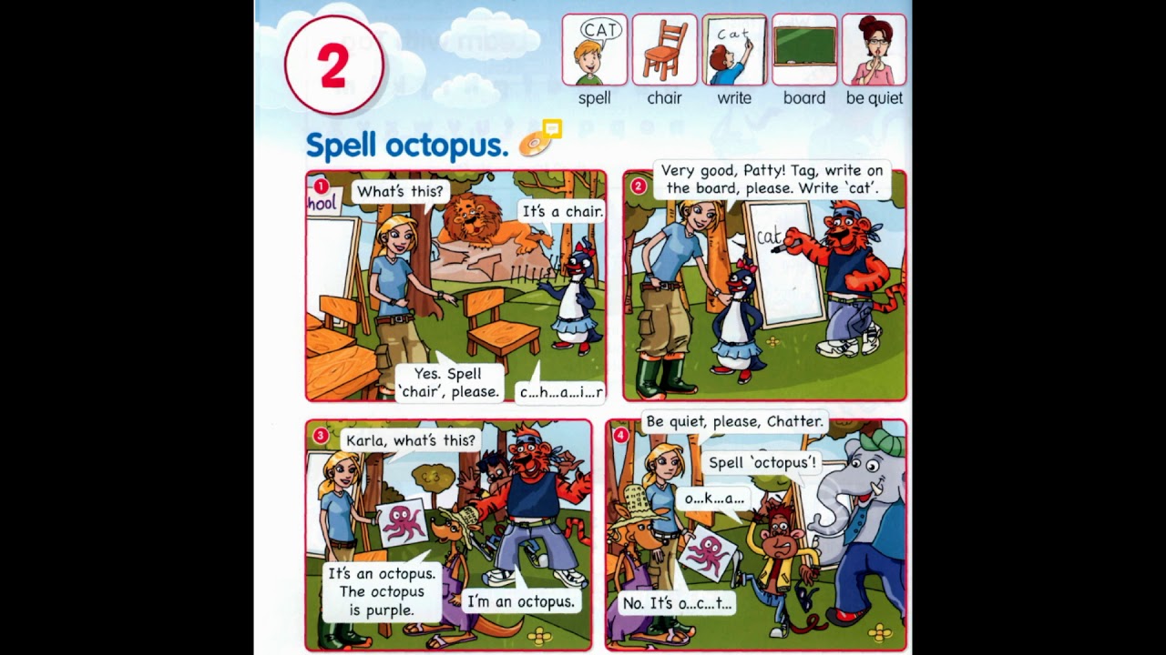 Fly high 2 lesson 2 spell octopus - YouTube